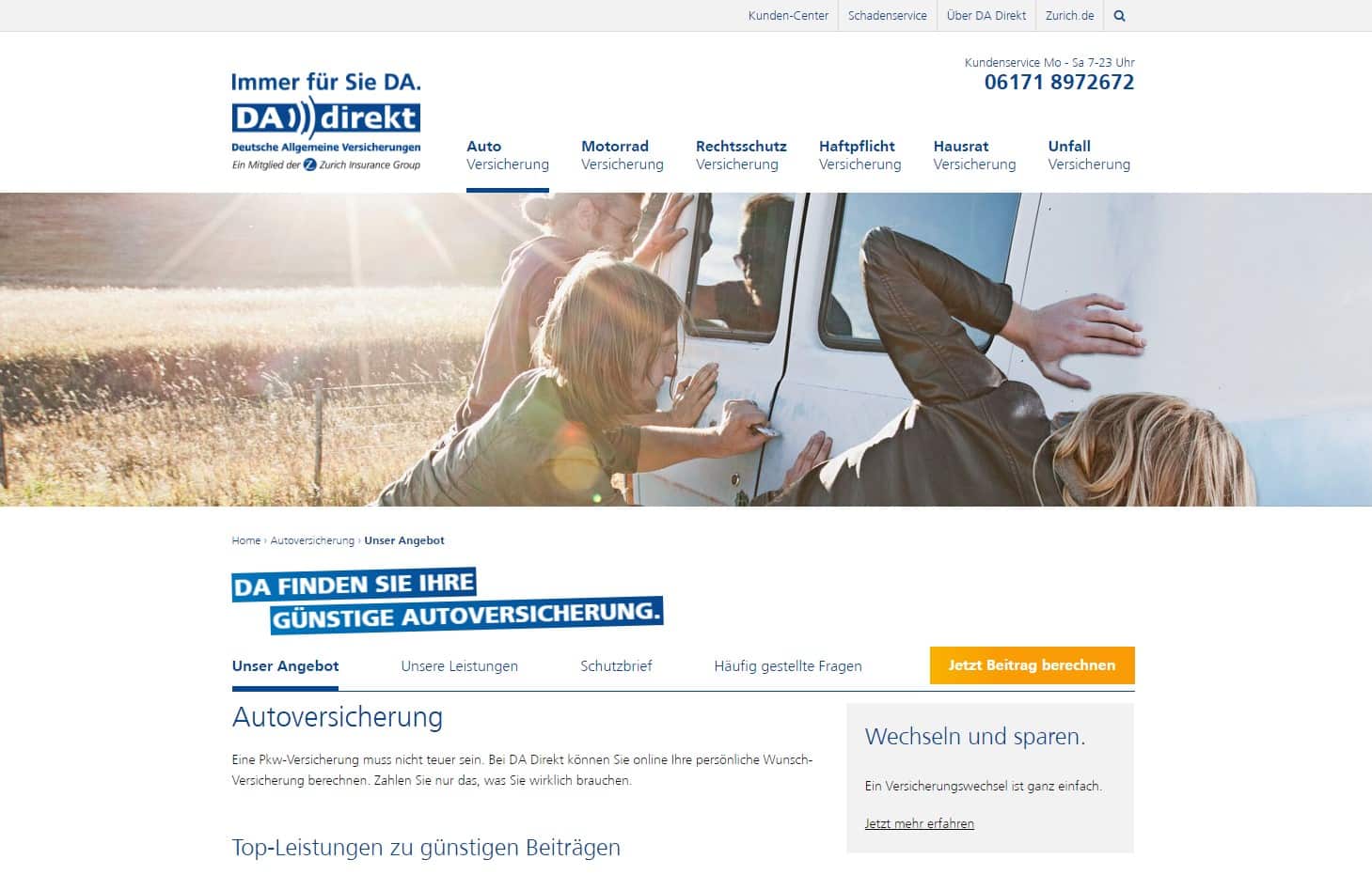 DA Direkt Zweitwagenversicherung Test & Tarife (2025)